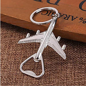 50pcs Silver Airplane Bottle Opener Aircraft keyring For Wedding Party Favor