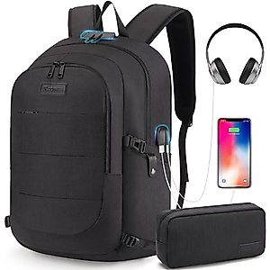 Tzowla Laptop Backpack for Men Women,Travel Work Security Anti Theft Water Resistant Durable Computer Bookbags with USB Charging Port,Gifts, Fit 14.3/15.6 inch Accessories