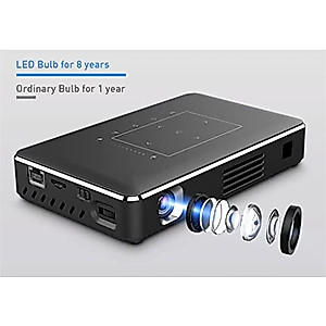 Feilx Mini Projector 2022 Upgraded Portable Video-Projector,Smart 3D Projector WiFi Bluetooth Support 4k Full HD Home Projector Portable Projector