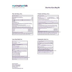 MySimplePetLab Diarrhea Care Dog Kit | Anti-Diarrhea for Dogs to Relieve Loose Stool | Helps Soothe Upset Stomach | Liquid Kaolin, Probiotics and Fiber