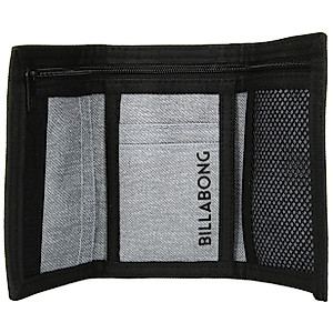 Billabong Men's Polyester Classic TRI-FOLD Wallet, Light Grey Heather, ONE