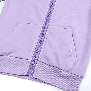 Kids Tales Baby Boys Girls Tracksuit Hooded Bear Ears Sweatsuit Outfit Set Long Sleeve Zipper Jacket + Sweatpants