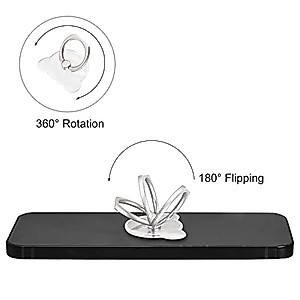 uxcell Transparent Phone Ring Holder, Clear Finger Grip Stand for Phone, Case, Tablet (Bear Shape)