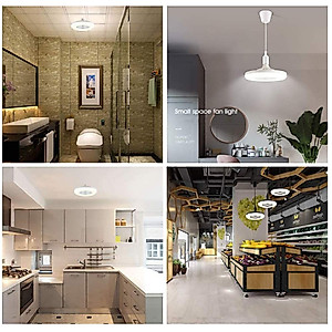 YUEGOO Ventiladores De Techo con Lámparas, Ventilador Moderno Lámpara De Techo De 20 W Ventilador De Techo con Iluminación Led Creativa De Ventiladores De Techo Tranquilo Invisible Luz Para la Sala De