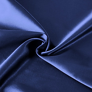 Satin Pack and Play Sheet Fitted, 2 Pack Portable Playard | Mini Crib Sheets, Ultra Soft Satin Microfiber Pack N Play Sheets, White & Navy, Preshrunk