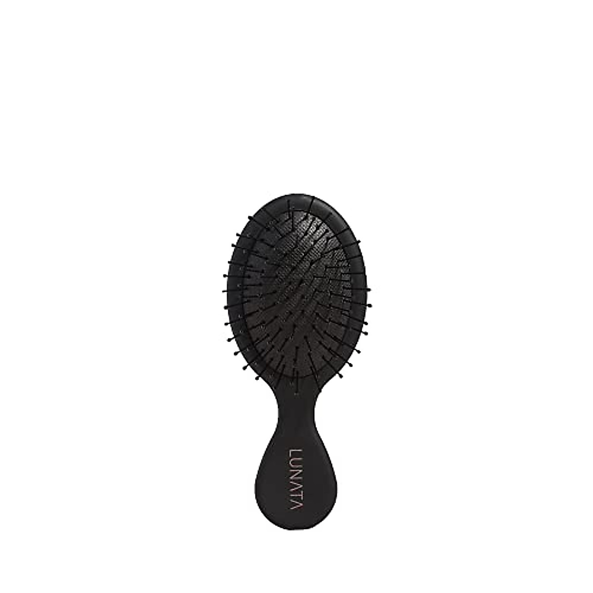 Lunata Detangle Me Wet / Dry Hair Brush | Detangling Brush for All Hair Types | Dry & Wet Travel Brush | Hair Brushes for Women, Mini Black