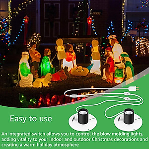 Sigely Blow Mold Light Kit Replacement Light Cord,For Halloween Christmas Blow Mold Village Craft Indoor Outdoor Decorations,For E26 E27 Salt Lamp Bulb with On/Off Switch Fuse Plug 2 Set (One out one)