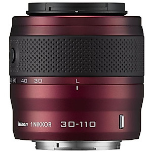 Nikon 1 J2 Compact System Camera with 10-30mm and 30-110mm Double Lens Kit - Red (10.1MP) 3 inch LCD