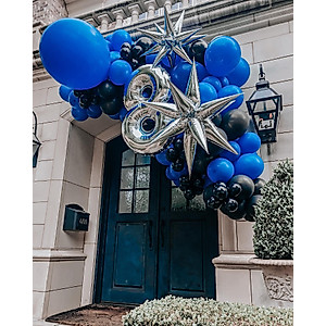 CYMYLAR 3pcs 26inch 3D Explosion Star foil balloon, Silver Foil Cone Starburst Balloons for Birthday Wedding New Year Party Event