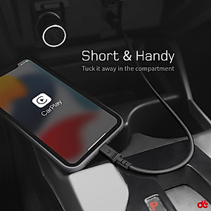 dé [MFi Certified & CarPlay Compatible] 1ft Short Lightning Cable, Short USB to Lightning Cable, Silicone Cable - Super Flexible & Soft, for iPhone 14/13/12/11/X/8/iPad