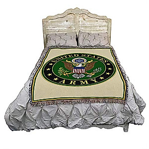 Pure Country Weavers US Army -Military Service Mark Seal Blanket Eagle - Gift Military Tapestry Throw Woven from Cotton - Made in The USA (72x54)
