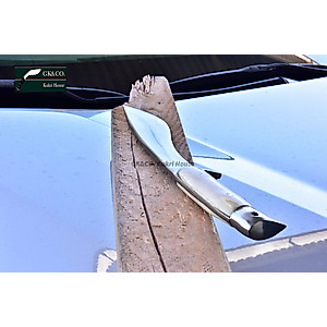 GK&CO. Kukri House Authentic Kukri/khukuri-9 Inch Bahadur Hunter Knife-Carbon Steel Made White Bone Full Tang Handle White Leather Sheath (14" Overall Length)- Handmade from Nepal