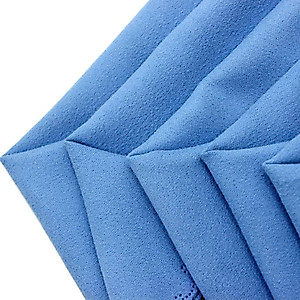 Mowind 5pcs Microfiber Polishing Cleaning Cloth for Musical Instrument Guitar Piano Violin Sax Clarinet Flute Universal