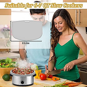 Dexspoeny Silicone (for Crock-Pots) Liner, Instead of Disposable Liner Reusable Leakproof & BPA Free Slow Cooker Liners Fits 6-7 Quarts (Crock Pots) Cooking Bags for Oval Pots Pink and Gray