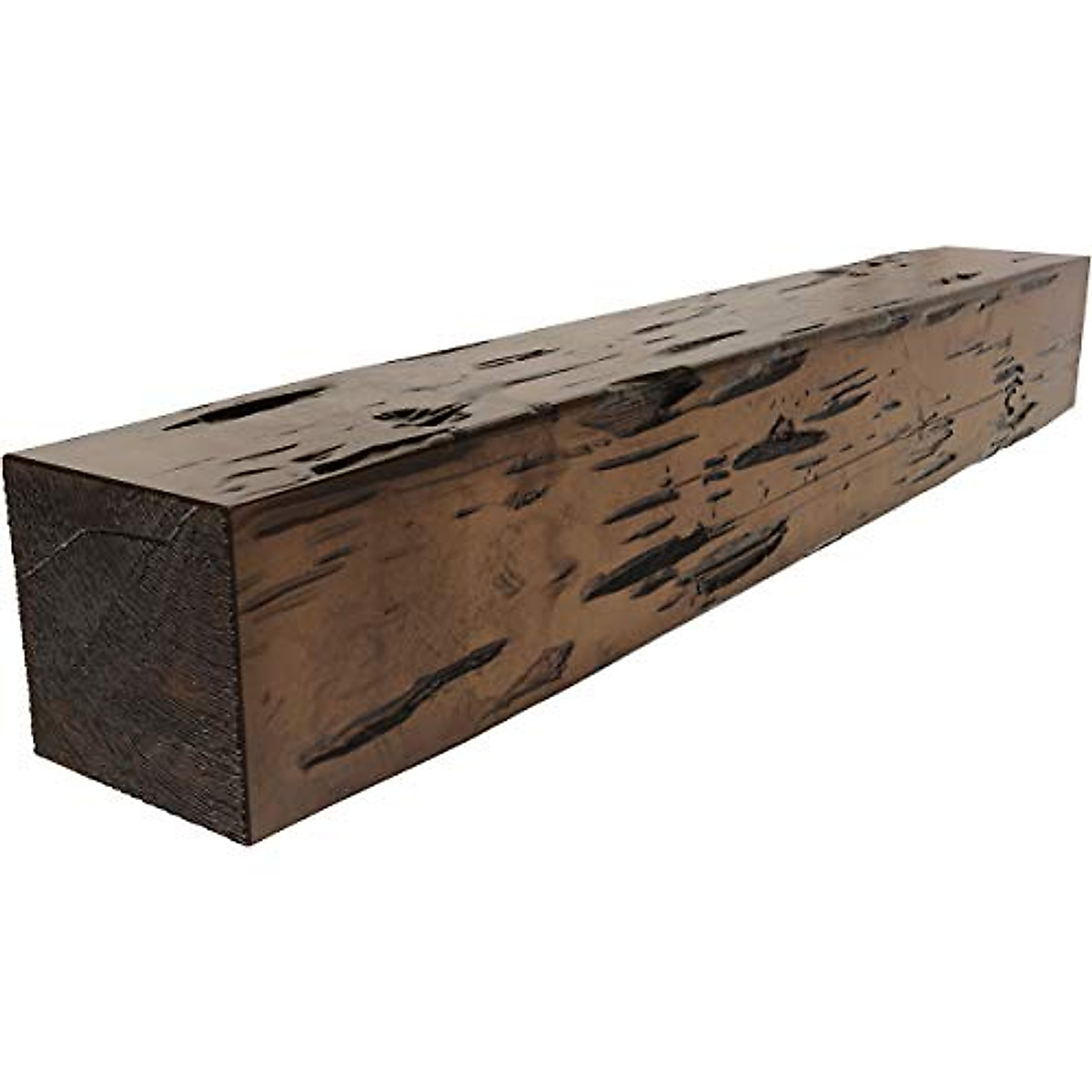Ekena Millwork MANUPC04X04X60ZD Pecky Cypress Faux Wood Fireplace Mantel, 4"H x 4"D x 60"W, Premium Aged