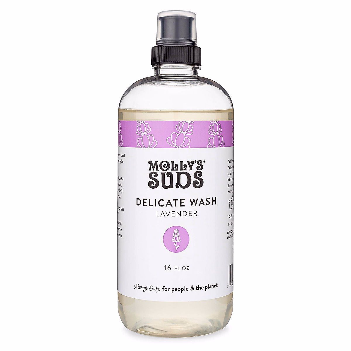 Molly's Suds Delicate Wash Liquid Laundry Soap | Clean, Simple Ingredients | Gently Removes Stains and Deodorizes | Lavender Scented, 16 fl oz