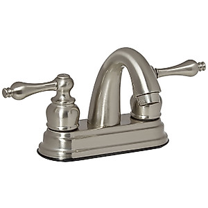 Elements of Design EB5618AL Chicago 4" Centerset Lavatory Faucet with Retail Pop-Up, 3-5/8" in Spout Reach, Brushed Nickel