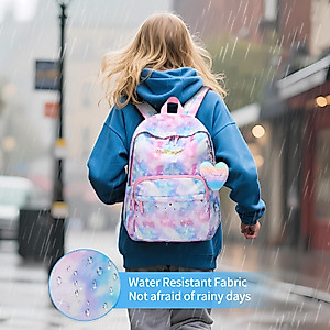 Caran·Y Girls Backpack for Kid in Elementary Large Size School Bookbag Purple Ages 12M+