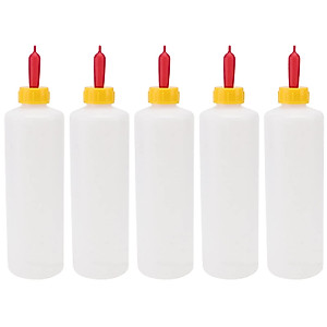 Yardwe 5 Sets Calf Lamb Milk Feeder 400ml Sheep Goat Cattle Bottle Livestock Feeding Bottle Bucket Pot Rearing Drinker Feeding Supplies