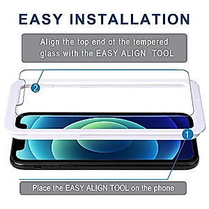 Arae Screen Protector for iPhone 12 Mini, HD Tempered Glass Anti Scratch Work with Most Case, 5.4 inch, 3 Pack