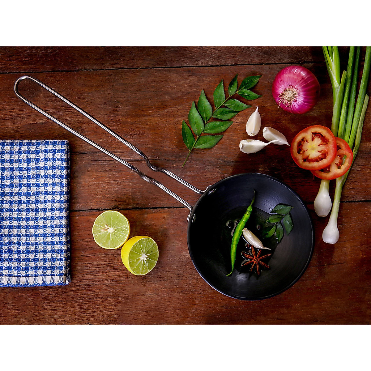 Vinod Hard Anodized Tadka Pan (Large), 3.25 mm thick