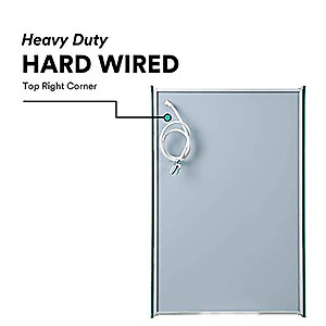 Fine Fixtures Bathroom Medicine Cabinet, Aluminum, Recessed/Surface Mount, 24" x 30", 2 Door, Mirrored w/ 2 LED Strips