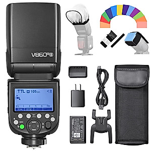 Godox V860III-S Camera Flash Light Wireless TTL Speedlite Modeling Light Transmitter/Receiver Manual/Auto Flash GN60 1/8000s HSS Built-in 2.4G Wireless X System Replacement for Sony Cameras