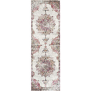 nuLOOM Tabitha Vintage Medallion Runner Rug, 2' 8" x 8', Pink