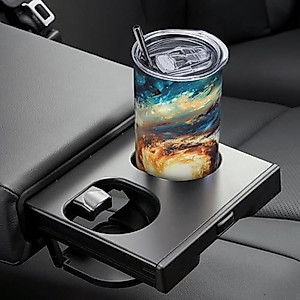 Tangopi Space Cloud Galaxy 20 oz Tumbler with Lid and Straw Insulated Travel Coffee Mug Reusable Spill Proof Coffee Cups Stainless Steel Water Bottle for Hot and Cold Drinks