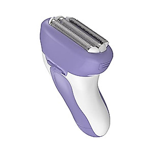Remington WDF5030A Smooth & Silky Electric Shaver for Women, 4-Blade Smooth Glide Foil Shaver and Bikini Trimmer with Almond Oil Strip, Purple/White