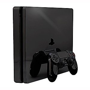 Black Chrome Mirror - Vinyl Decal Mod Skin Kit by System Skins - Compatible with PlayStation 4 Slim Console (PS4S)