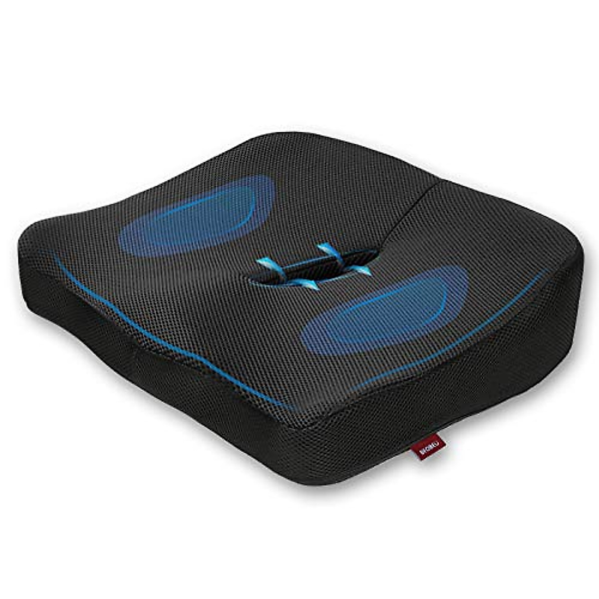 beobeu G1 Seat Cushion Memory Foam Ventilated Ergonomic Design Tailbone Coccyx Pad for Office Chairs,Car seat Cushions, Wheelchairs(18x16 inches)