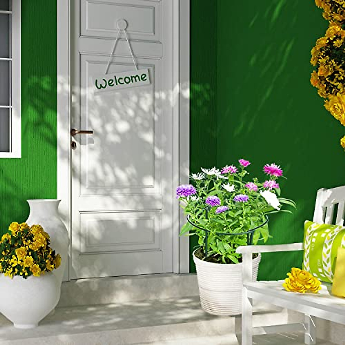 HiGift 6 Pack Plant Support Plant Stakes, Metal Garden Peony Support Cages, Outdoor Plant Support Ring Cage,Large Plant Support Stakes for Tomato,Rose,Flowers Vine,Indoor Plants (10" W x 15.8" H)