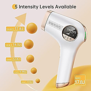 Aopvui Laser Hair Removal for Women, At Home Painless IPL Hair Removal with Red-Wave Light for Bikini Leg Facial Use High Energy IPL Hair Remover Device
