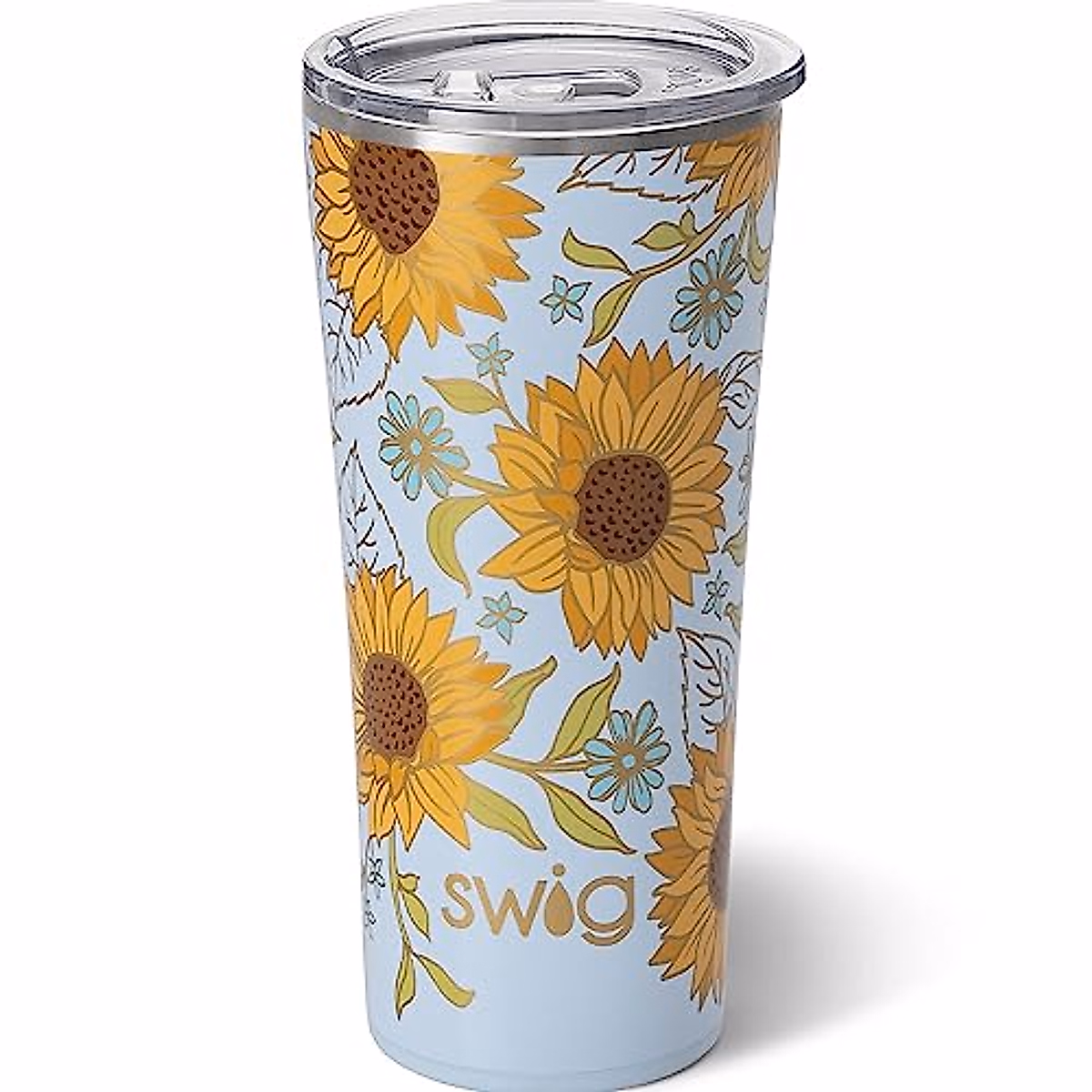 Swig Life 22oz Tumbler, Insulated Coffee Tumbler with Lid, Cup Holder Friendly, Dishwasher Safe, Stainless Steel, Large Travel Mugs Insulated for Hot and Cold Drinks (Sunkissed)