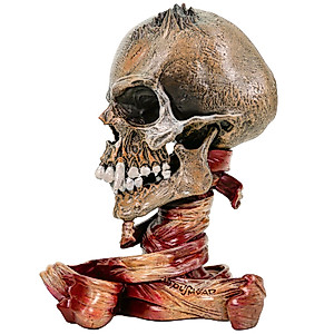 Nemesis Now Metallica Pushead Skull Statue, Metallica Collectible, Sad But True Inspired Skull, Heavy Metal Decor, Hand-Painted Resin, 23.5cm