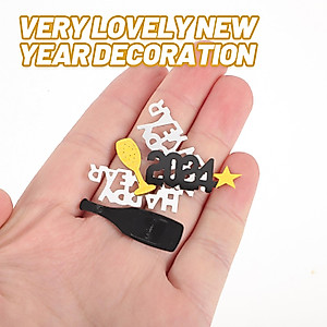 VILLCASE 3 Bags 2024 New Year Confetti Shinny 2024 New Years Eve Party Supplies Happy New Year Confetti Star Sprinkles Table Decorations for Holiday Decorations
