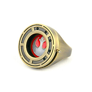 STAR WARS The Last Jedi Rose Tico's Prop Replica Resistance Ring with Shutter- Size 7