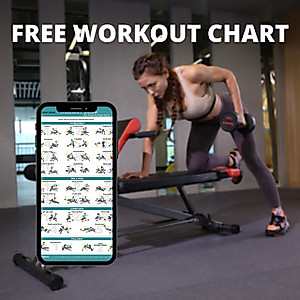 FINER FORM Multi-Functional Adjustable Weight Bench for Total Body Workout – Hyper Back Extension, Roman Chair, Ab Sit up Bench, Decline Bench, Flat Bench. Great Equipment