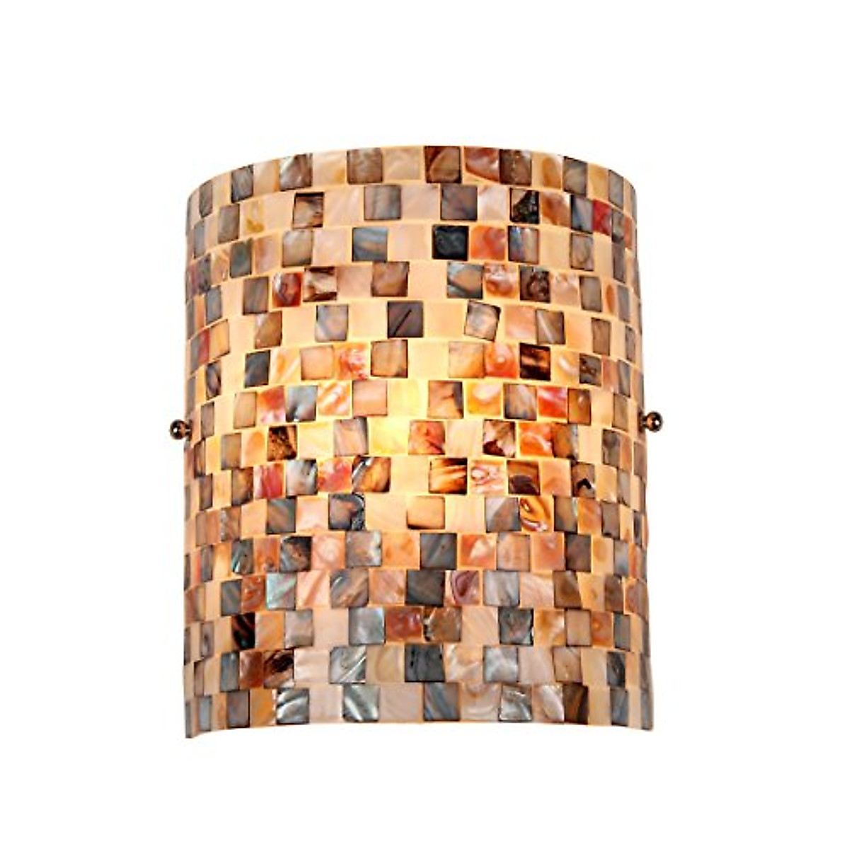 Chloe Lighting CH3CD28BC08-WS1 Shelley Mosaic 1-Light Wall Sconce, 9.8 x 8.3 x 4.1", Black