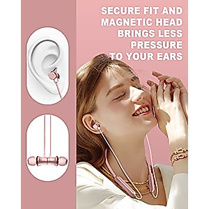 Mubiao Bluetooth Headphones Neckband 20Hrs Playtime V5.0 Wireless Headset Sport Noise Cancelling Earbuds w/Mic for Gym Running Compatible with iPhone Samsung Android