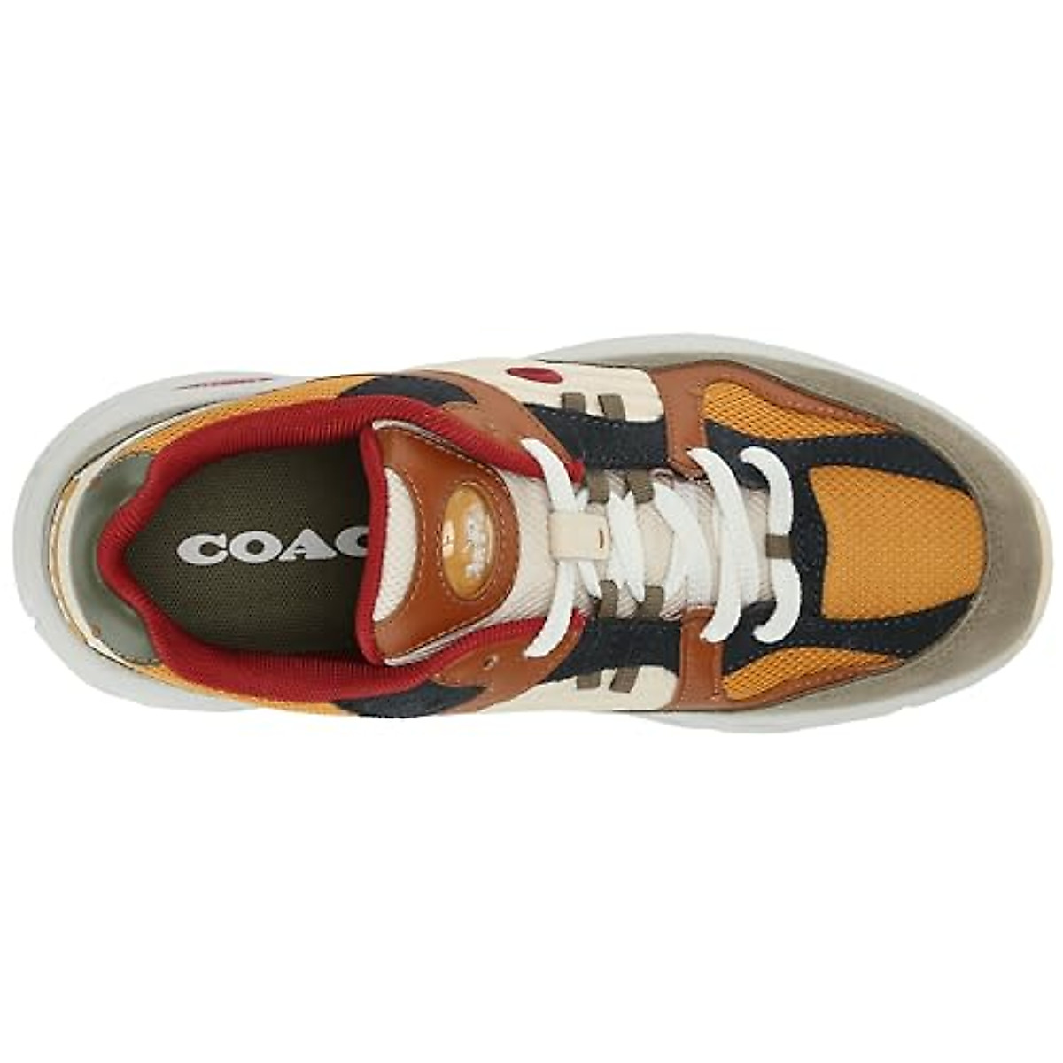 Coach Women's C301 Sneaker, Green/Buttercup, 9