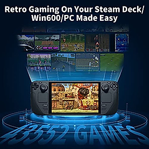 Emulator Console 256GB Micro S D Card Built-in 43,552 Retro Games, Batocera Game System for Steam Deck, Retro Game Boot Expansion Upgrade, Retro Game Console Compatible with MAME/Atari/Sega/PS3 etc