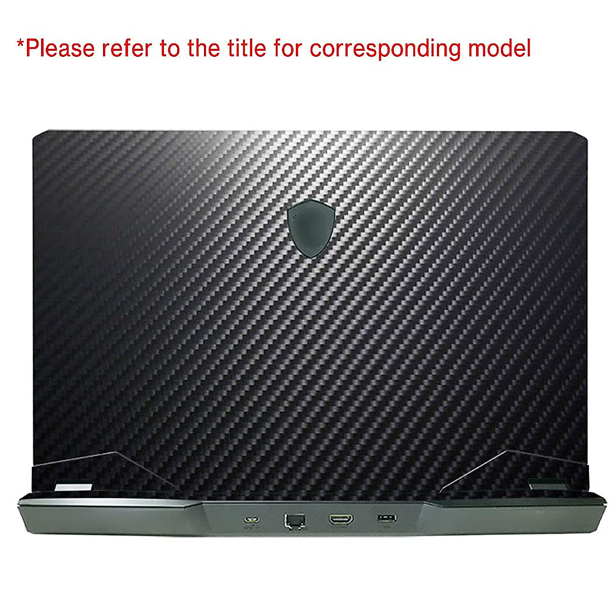 Synvy [2 Pack] Back Protector Film, compatible with Dell Latitude 5290 12.5" Black Carbon TPU Guard Skin Sticker [ Not Front Tempered Glass Screen Protectors ]