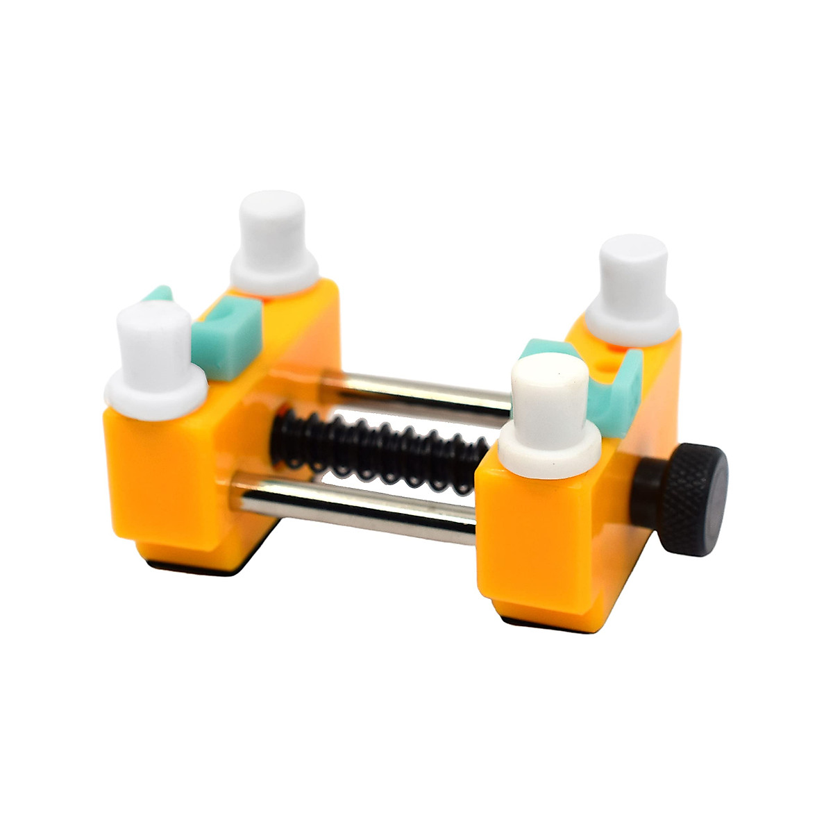 Teak Tuning Fingerboard Complete Builder Vise Tool - for Easy Truck Mounting & Tuning Adjustments - Zen Yellow Colorway