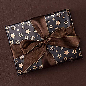 WRAPAHOLIC Wrapping Paper Roll - Black Gold Design for Birthday, Holiday, Baby Shower - 4 Rolls - 30 inch X 120 inch Per Roll