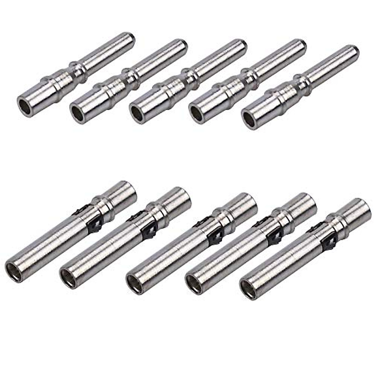 ZOOKOTO 1500V 1000V Solar PV Connector 50A Solid Tinned Copper Terminal Solar Panel Connector PV Plug Tinned Copper Pins IP68 Waterproof 5 Pairs (6mm2 (10AWG))