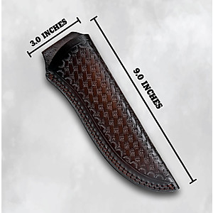 Custom Leather Sheath Tooled Leather Sheath/Hunting Knife Sheath Universal Leather Knife Sheath Sheath Fit up to 8.0" Blade 100% Real Laether/Hercules Knives