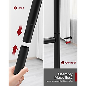 Sakugi Storage Shelves - 5 Tier Shelf Organizer, Heavy Duty Garage Shelving Unit with Leveling Feet, Stable Metal Shelves Organizer for Pantry, Kitchen and Closet, 33.1" W X 12.6" D X 72.0" H, Black