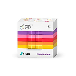 PIXIO Pixoplasma - 60 Magnetic Blocks - Small Magnet Blocks - Magnets for Kids & Adults - Magnet Toys - Magnet Tiles Alternative for Kids 8-12 Years